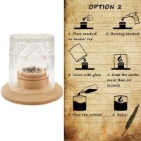 China premium cocktail smoker kit with wooden storage box -cork coaster with 4 flavors and high quality Torch for Men's Gift for sale