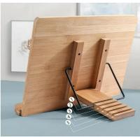 China Book Stand Book & Tablet Rest Cookbook Reading Holder with 2 Metal Page Holders Foldable Adjustable Stand Recipe Book Holder for sale