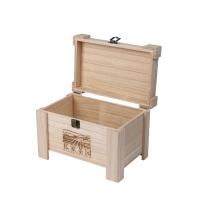 China Wood Keepsake Boxes with Handle Wholesale Unfinished Custom Tea Box Wood for sale