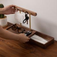 China Solid wood key and accessories organizer  living room desktop  jewelry hook ornament Entryway organizer Wooden key storage for sale