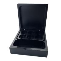 China 4 holes Black wooden Nespresso coffee  Capsule Box for sale