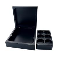 China 4 holes Black wooden Nespresso coffee  Capsule Box for sale