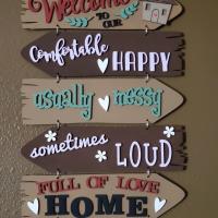 China Blank Craft Kit Laser Cut Wooden MDF Direction Sign Theme Room Sign Caravan Sign for sale