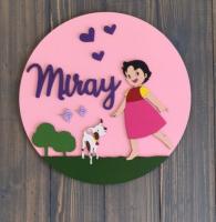 China Name Sign Kids Room Door Decor Safari Animal Nursery Wall Light Nursery Lighting Kids Room Decor Lamp Room Lamp for Kids for sale