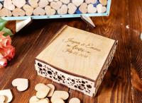 China Wooden box for hearts Wooden box Wood box Wedding sign for sale