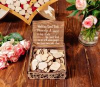 China Wooden box for hearts Wooden box Wood box Wedding sign for sale