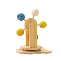 China Solid Wood Cat Scratch Wear-resistant Shavings Big Turntable Pet Toys Cat Toy for sale