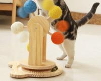 China Solid Wood Cat Scratch Wear-resistant Shavings Big Turntable Pet Toys Cat Toy for sale