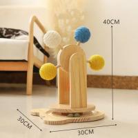 China Solid Wood Cat Scratch Wear-resistant Shavings Big Turntable Pet Toys Cat Toy for sale