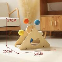 China Solid Wood Cat Scratch Wear-resistant Shavings Big Turntable Pet Toys Cat Toy for sale