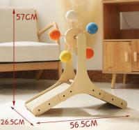 China Solid Wood Cat Scratch Wear-resistant Shavings Big Turntable Pet Toys Cat Toy for sale