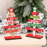 China Mini wooden Desktop Christmas tree for Decorations for sale