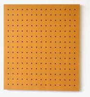 China Pegboard 48x48 cm - wooden  Wall Shelf - Decorative and Practical Storage - Mustard Yellow for sale