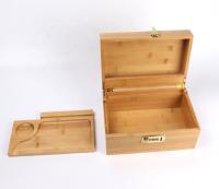 China Bamboo Stash Box Bundle with  Rolling Tray Storage Set and Lock, Locking Stash Box and Full Set of Tools for sale