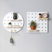 China Wooden Pegboard Shelf - living room or bedroom shelf - floating and design wall shelf for sale