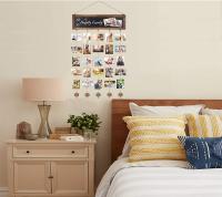 China Picture Frames Collage Photo Hanging Display Picture Board Wood Rustic Frames for Wall Decor and Dorm Room Decor with Blackboard for sale
