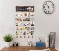 China Picture Frames Collage Photo Hanging Display Picture Board Wood Rustic Frames for Wall Decor and Dorm Room Decor with Blackboard for sale