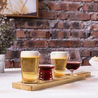 China Mug Wooden Cup Holder Wooden Serving Trays Shot Glass Set Wooden Display Stand Whiskey Glasses Display Holder Shot Glasses Displ for sale