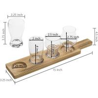 China Mug Wooden Cup Holder Wooden Serving Trays Shot Glass Set Wooden Display Stand Whiskey Glasses Display Holder Shot Glasses Displ for sale