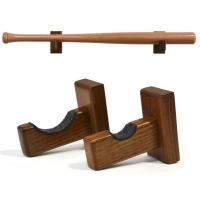 China Wooden Wall mounted Base ball bat Rack Baseball Bat Display Case, Sturdy Baseball Bat Stand Display Holder, Horizontal Rack for sale