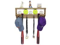 China Premier Baseball and Softball All in 1 Trophy Shelf Display- Baseball Bat Holder and Bat Rack for Balls, Bats,Metal for sale