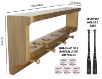 China Premier Baseball and Softball All in 1 Trophy Shelf Display- Baseball Bat Holder and Bat Rack for Balls, Bats,Metal for sale