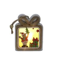 China Custom Assorted Christmas Family Atmosphere Wooden Decorative Pendant for sale