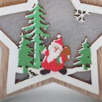 China Custom Assorted Christmas Family Atmosphere Wooden Decorative Pendant for sale