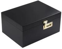 China Newest Solid Wood Box Customize Wooden Decorative Boxes with Hinged Lid Black Wooden Box for sale
