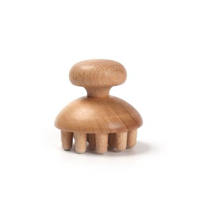 China Small style raw wood color can be laser marked or uv printed customized size wooden massage stick for sale