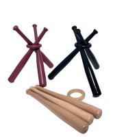 China Sport Wooden Crafts Baseball Bat Colors Mini Baseball Bat Display Stand with Ball Decorative Baseball Bat with Racks Ring for sale