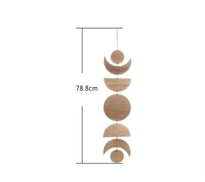 China Creative Sun and Moon wooden pendant retro style decorations for sale