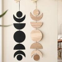 China Creative Sun and Moon wooden pendant retro style decorations for sale