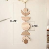 China Creative Sun and Moon wooden pendant retro style decorations for sale