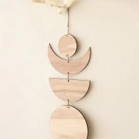 China Creative Sun and Moon wooden pendant retro style decorations for sale