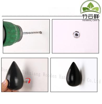 China Wall Hook Water Drop Shaped Minimalist Design Decorative Creative Coat Hat Hanger Hook for sale