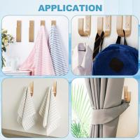 China Custom Wooden U Shaped Curtain Hooks Eco-friendly Natural Wood for sale