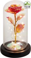 China Forever Flower Gift for Women, Preserved Rose in a Glass Dome, Customized Wood Base for sale