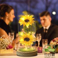 China Forever Flower Gift for Women, Preserved Rose in a Glass Dome, Customized Wood Base for sale