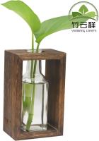 China Customized Wood Stand Rack Tabletop Terrarium for Hydroponic Plants Cuttings Office Home Decoration, Gift for Plant Lover for sale