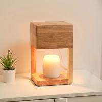 China Customized Wood Household Items Polished Essential Oil Burner Diffuser Aromatherapy Oil Warmer for sale