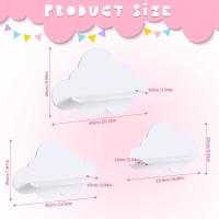 China Wavy Floating Wooden Shelves Cute Cloud Shelves Daisy Flower Plant Wall Shelf Kawaii Danish Room Decor for sale