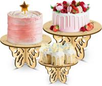 China Butterfly Wood Cake Stand Wedding Baby Shower Birthday Rustic Table Centerpiece Party Decorations for sale