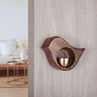 China Customized Door Opening Bell, Shopkeepers Bell for Hanging on Door, Wood Doorbell, Creative Gift, Fridge Sticker Decor for sale