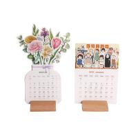 China Wooden Blocks Calendar Business Card  Base Wooden Craft Decoration for Home Office Desk (Natural Wood Calendar) for sale
