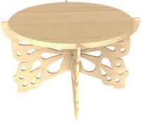 China Customized Cake Stand Rustic Serving Platter Easy Clean Butterfly Shaped Base Decorative Wood Cake Holder Cake Rack for sale