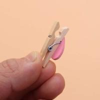 China Mini Wooden Clips Clothespins Crafts with Hearts for Wedding Party Valentines Day Decoration Photo Wood Clip Pink Clothespin for sale
