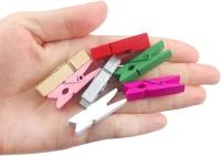 China Colored Wooden Clothespins,  Color Clothes Pins for Clip Pictures Photos Decorative for sale