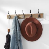 China Rectangular Wooden Wall-Mounted Farmhouse Coat Rack for sale