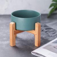 China Wood Stand No Spill Pet Food Water Feeder Cats Small Dogs for sale